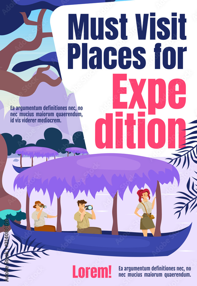 Must visit places for expedition magazine cover template. Journal ...