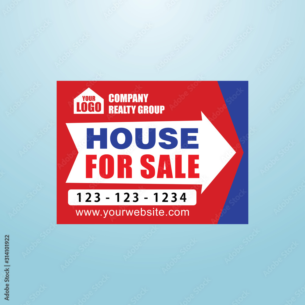 Real Estate Yard Sign Board for Sale Sign, House Sale Sign Board Design ...