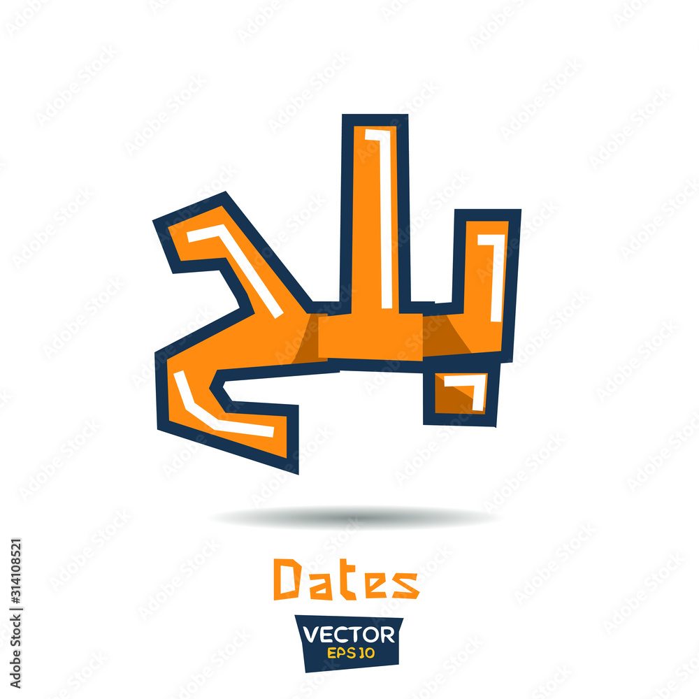 Arabic Calligraphy Means In English Dates Vector Illustration Stock arabic-calligraphy-means-in-english-dates-vector-illustration-stock