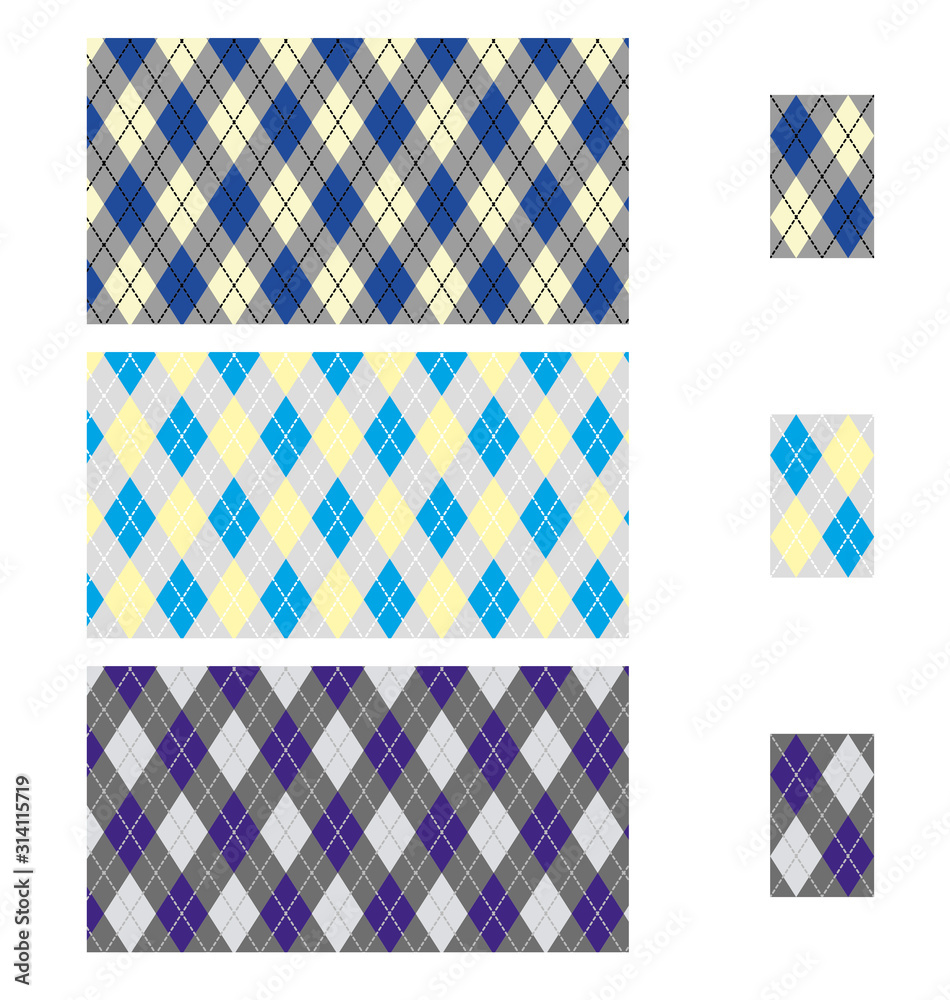 argyle pattern change color by swatches panel. Double click on global ...