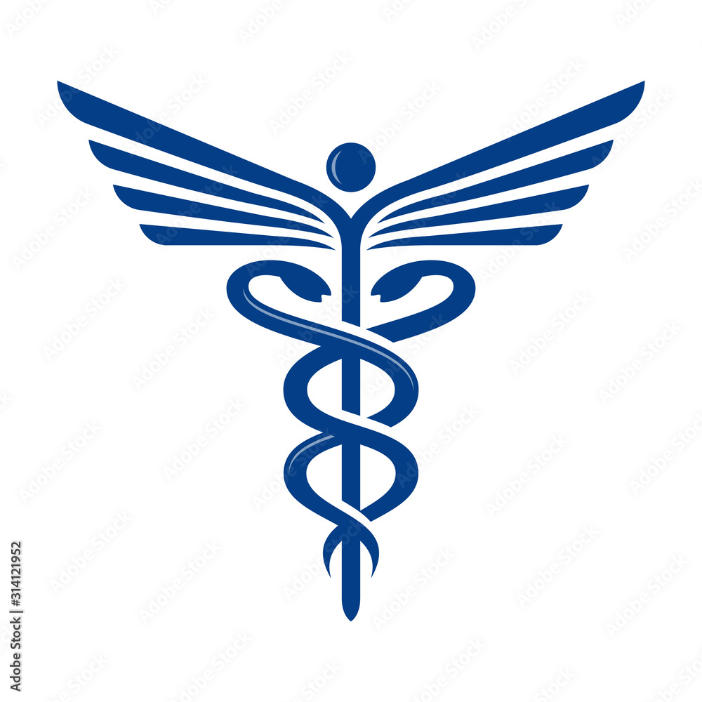 Esculap Logo Caduceus Medical Symbol Health Icon Vector Healthcare ...