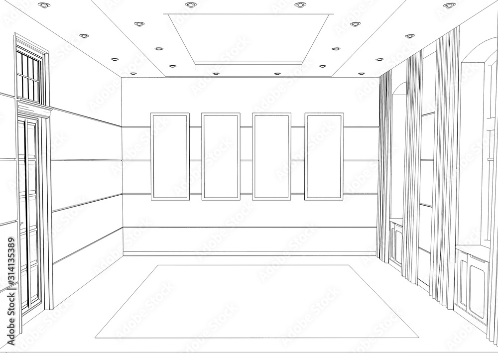 Empty Room Drawing