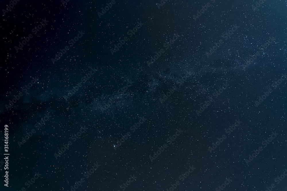 Starry sky background picture of stars in night sky and the Milk Stock ...