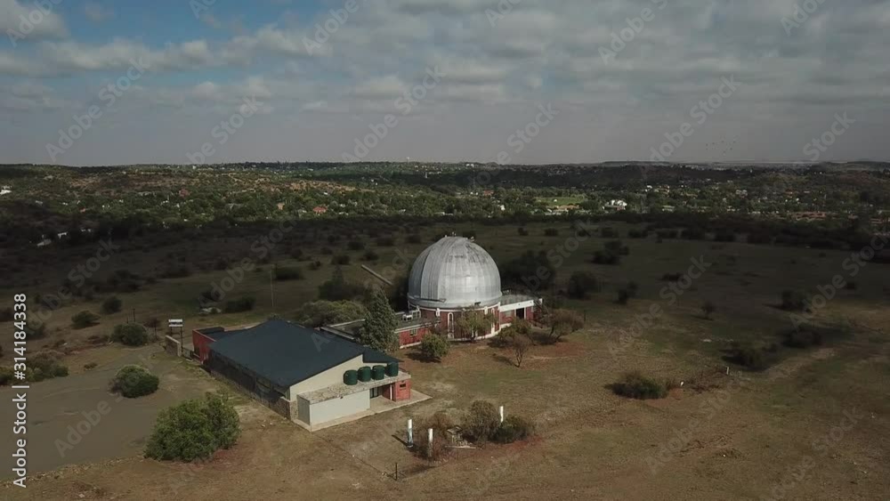4K summer day aerial video Bloemfontein Naval Hill Planetarium Boyden ...
