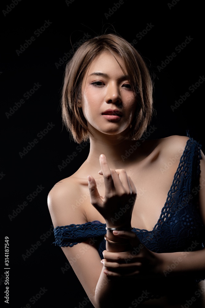 Sexy Asian Girl Model Woman Body Contour Beautiful Sexy Asian Stock