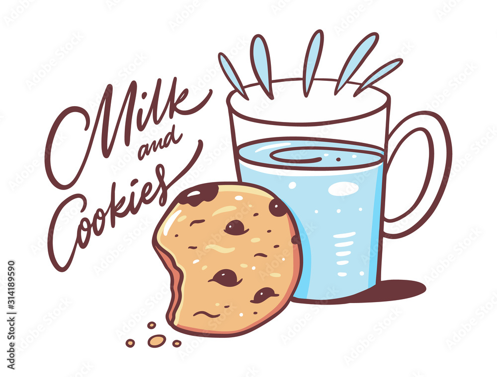 Milk And Cookies Cartoon
