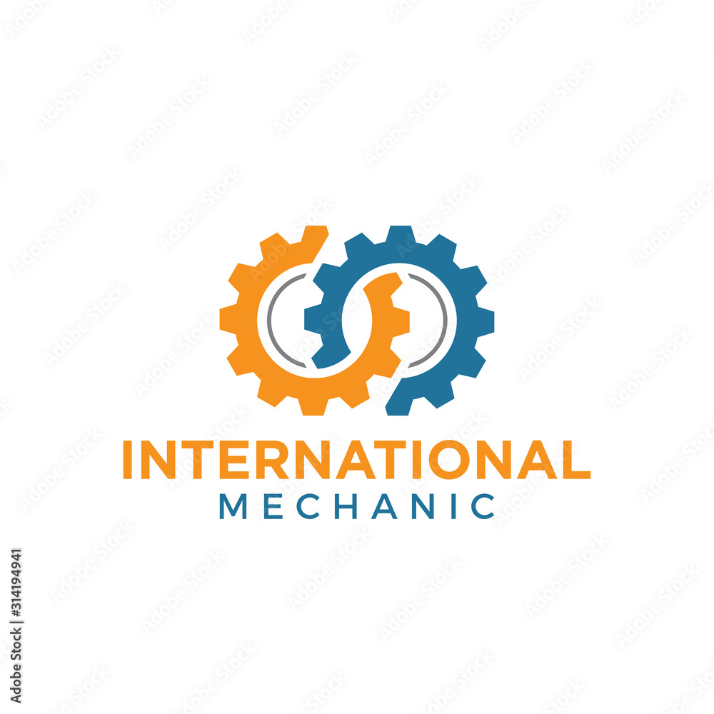 mechanic gear logo icon vector template Stock Vector | Adobe Stock