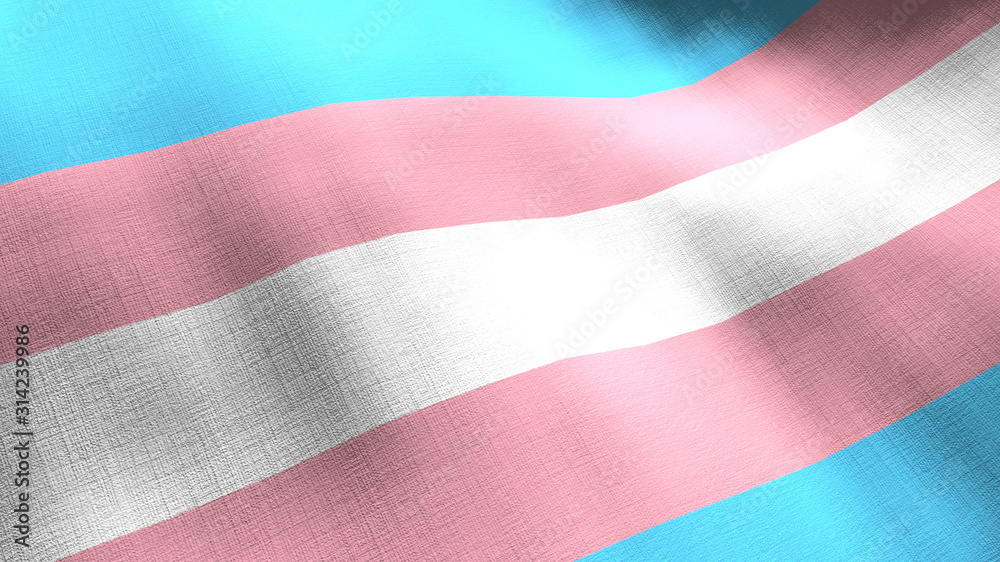 Transgender Pride Rainbow Waving Flag Seamless Cgi Animation Highly