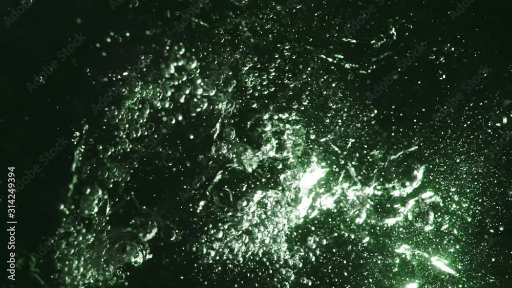Bottom view video of underwater colorful bubbles rising to surface in ...