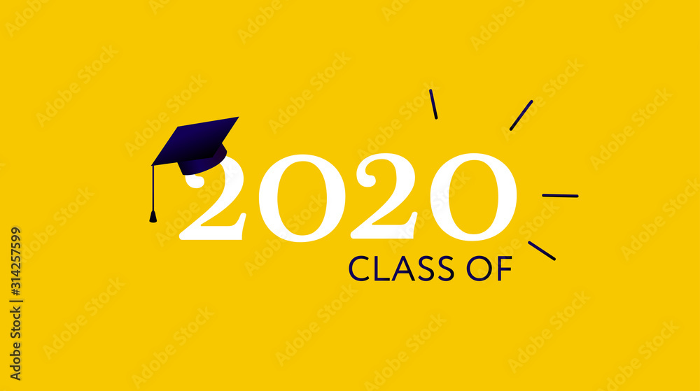 Class of 2020. Vector illustration. Graduation logo. Template for ...