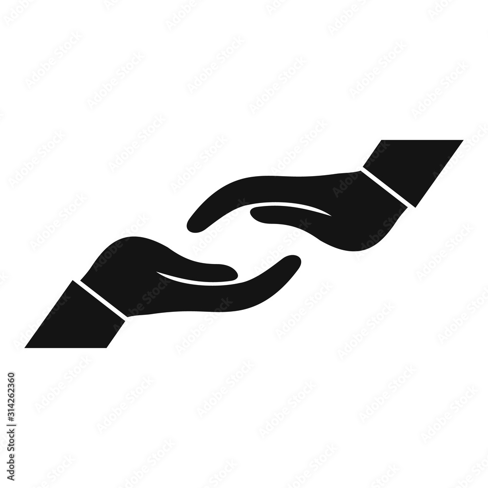 Hands help icon. Simple illustration of hands help vector icon for web ...