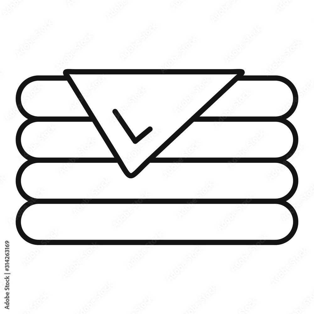 Stack blanket icon. Outline stack blanket vector icon for web design ...