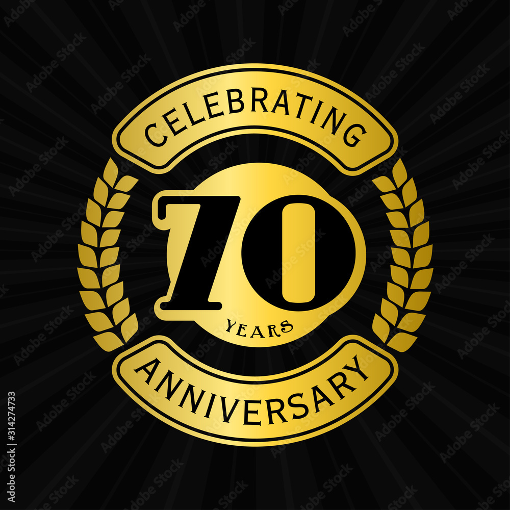70 years design template. 70th vector and illustration Stock Vector ...