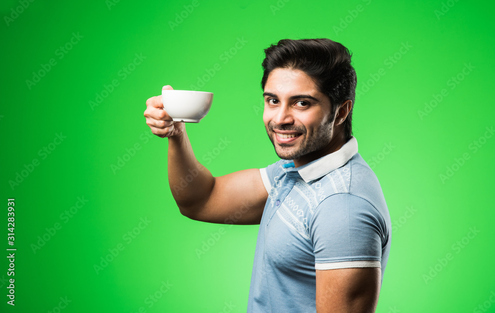 Man Drinking Green Tea