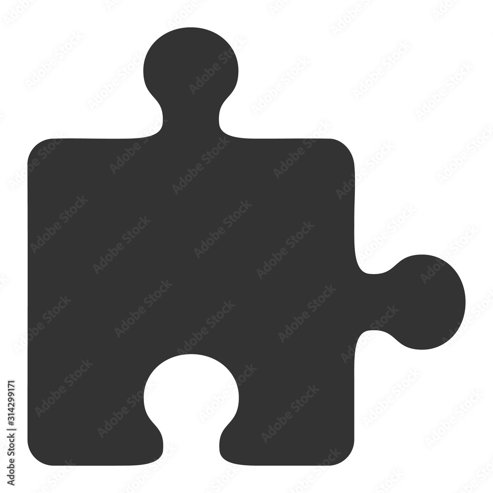 Puzzle plugin vector icon. Flat Puzzle plugin pictogram is isolated on ...