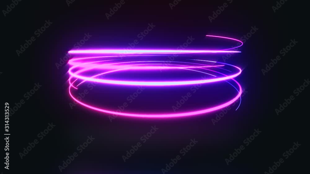 Abstract Neon Light Streaks Animation Loop/ 4k animation of an abstract ...