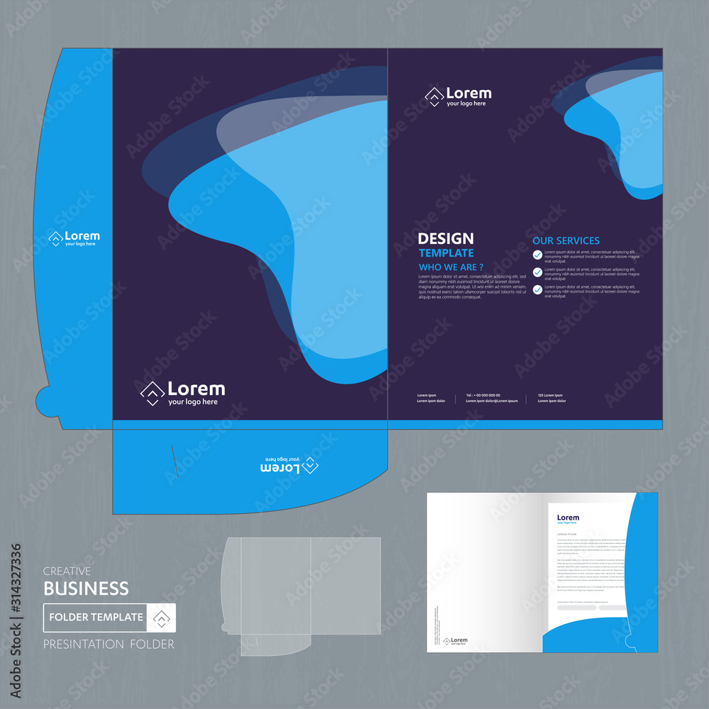 Corporate Business Design Folder Template for digital technology ...