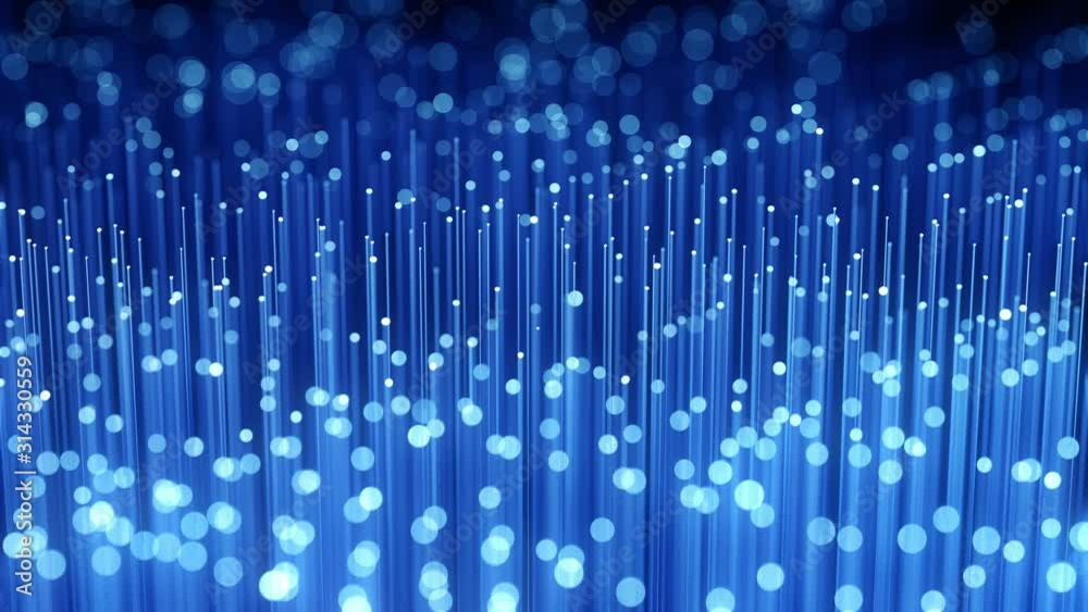 Fiber Optics With Flashing Light Signals. Fibre Optic Terminations ...