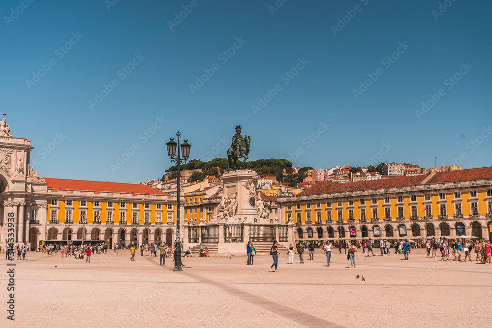 Plaza in Portugal Stock Photo | Adobe Stock