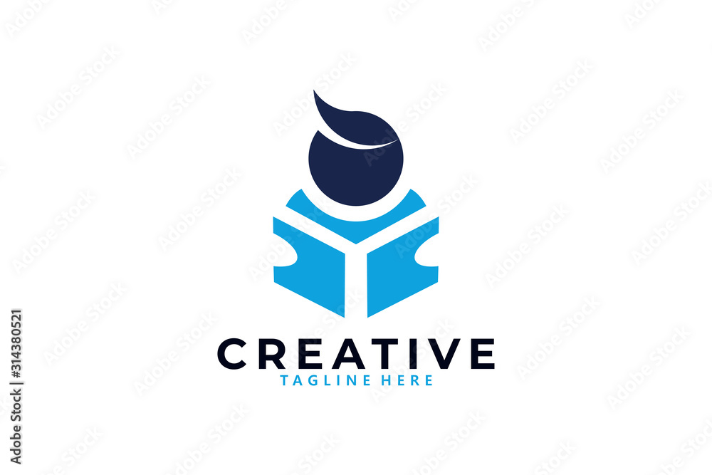 reading logo icon vector isolated Stock Vector | Adobe Stock