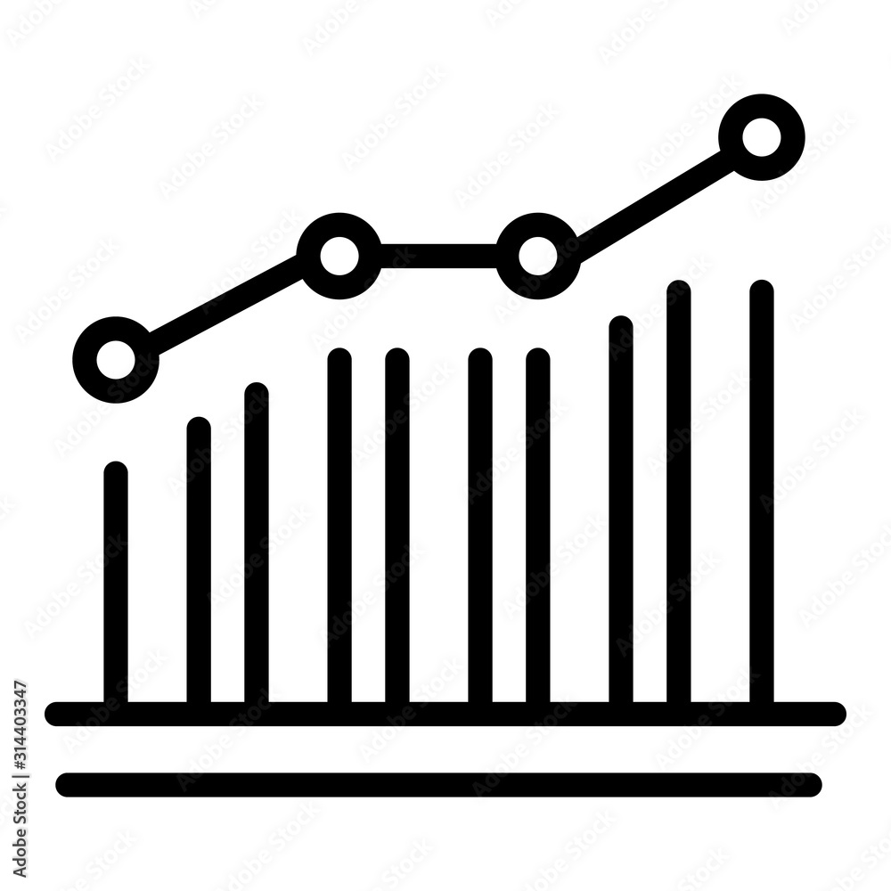 Credit score history icon. Outline credit score history vector icon for ...