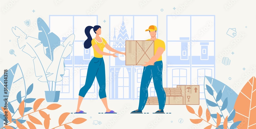 Cargo Transportation Home Express Delivery and Logistic Fast and ...