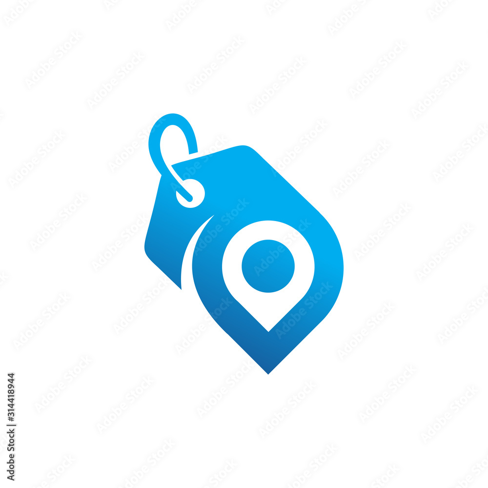 Pin Locations and price tag sale logo Vector Stock Vector | Adobe Stock