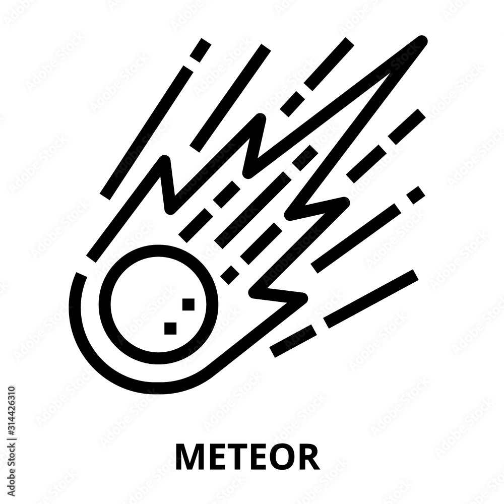 Astrology_meteor icon Stock Vector | Adobe Stock