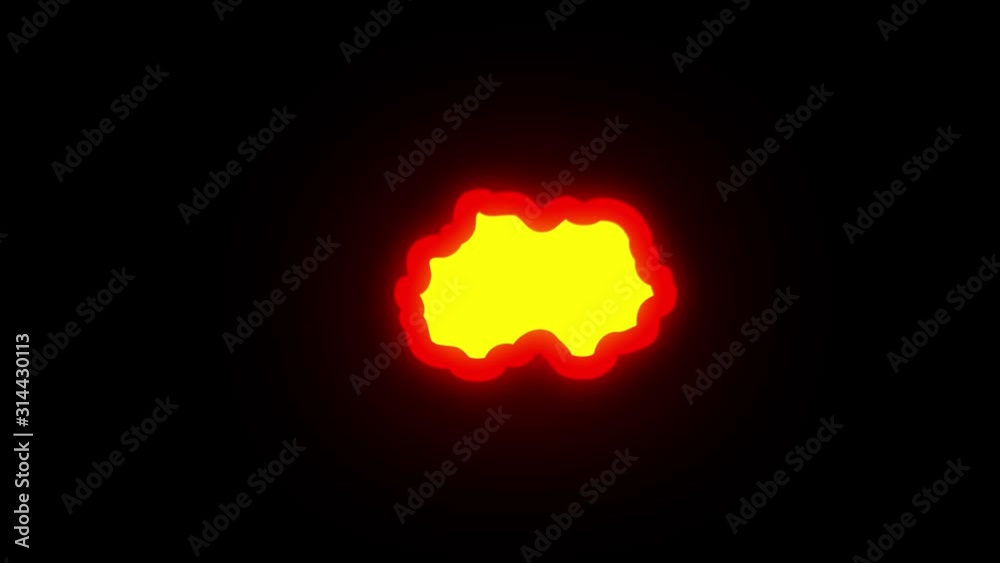 Cartoon Fire pack animation with black png background. Stock Video ...