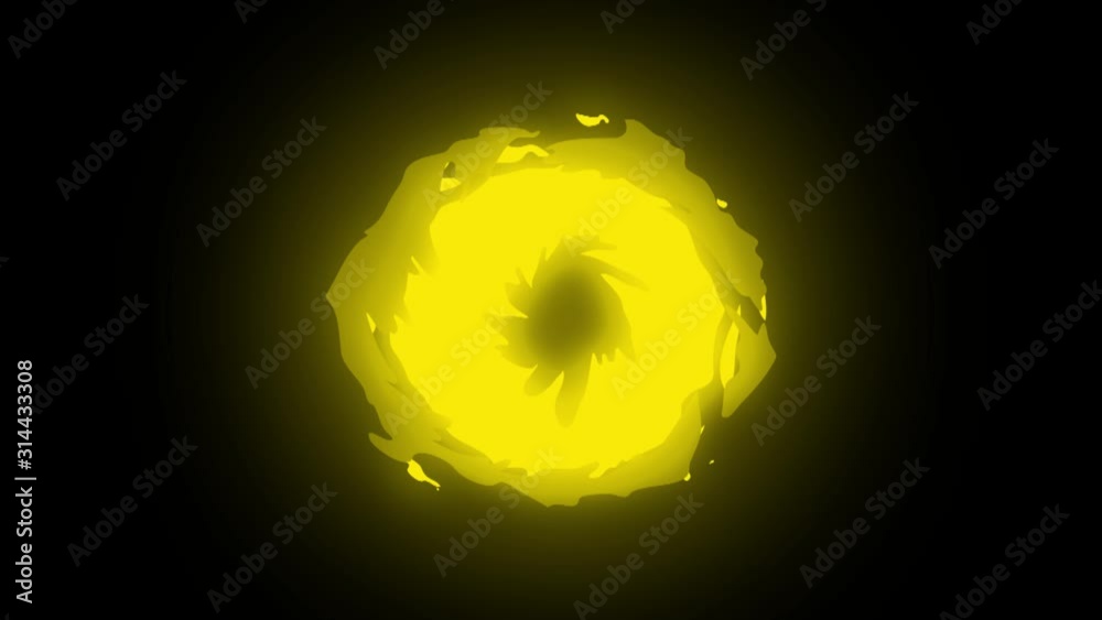 Cartoon magic elements pack animation with black png background. Stock ...