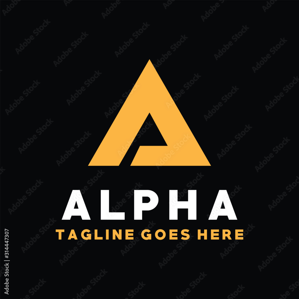 Alpha Logo Design Inspiration For Business And Company vector de Stock ...