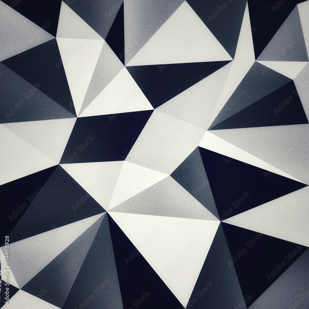 Black and white polygon pattern with a grainy texture backdrops ...
