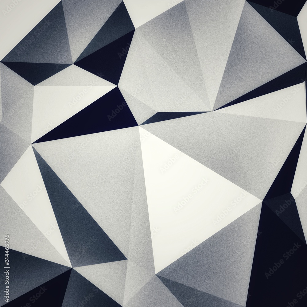 Black and white polygon pattern with a grainy texture backdrops ...