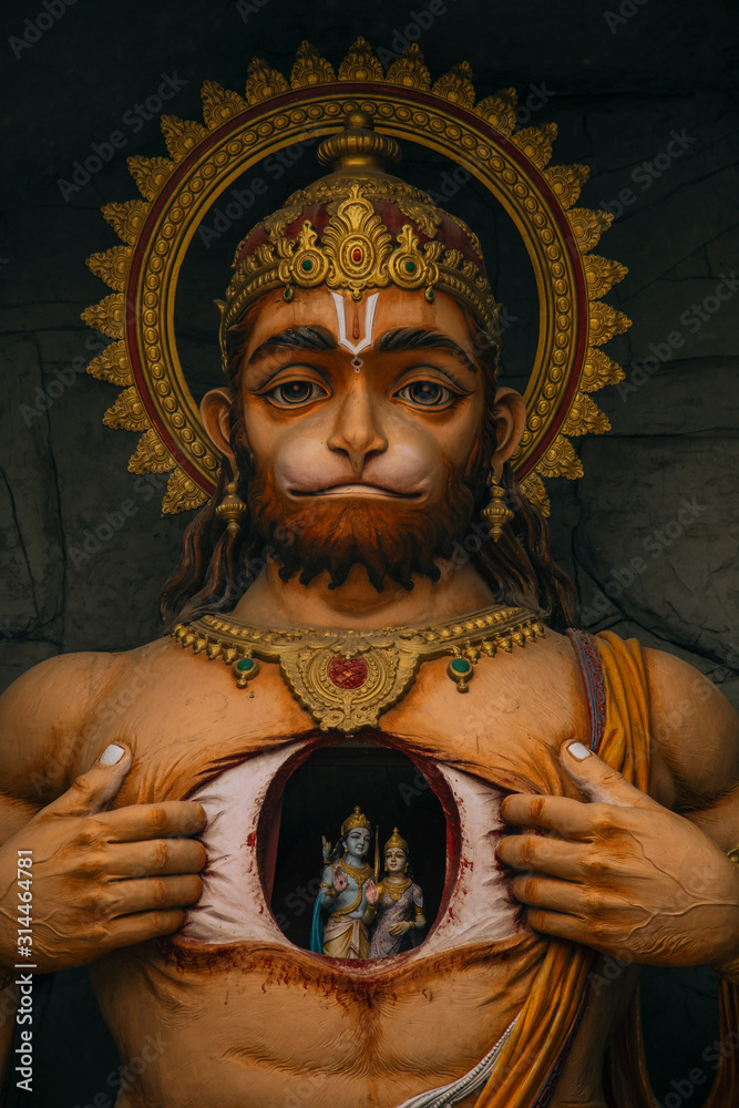 Hanuman statue in Rishikesh, India Stock Photo | Adobe Stock