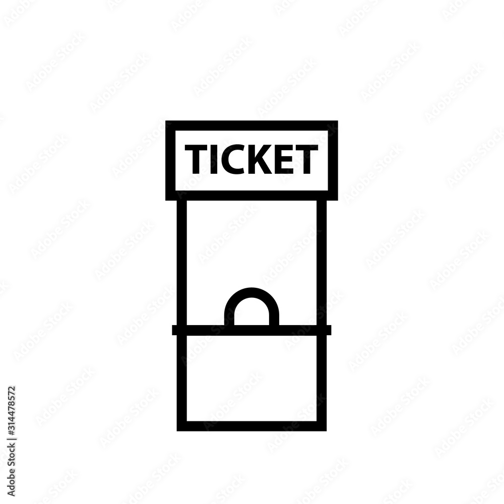 Vecteur Stock Ticket booth pictogram. Clipart image isolated on white ...