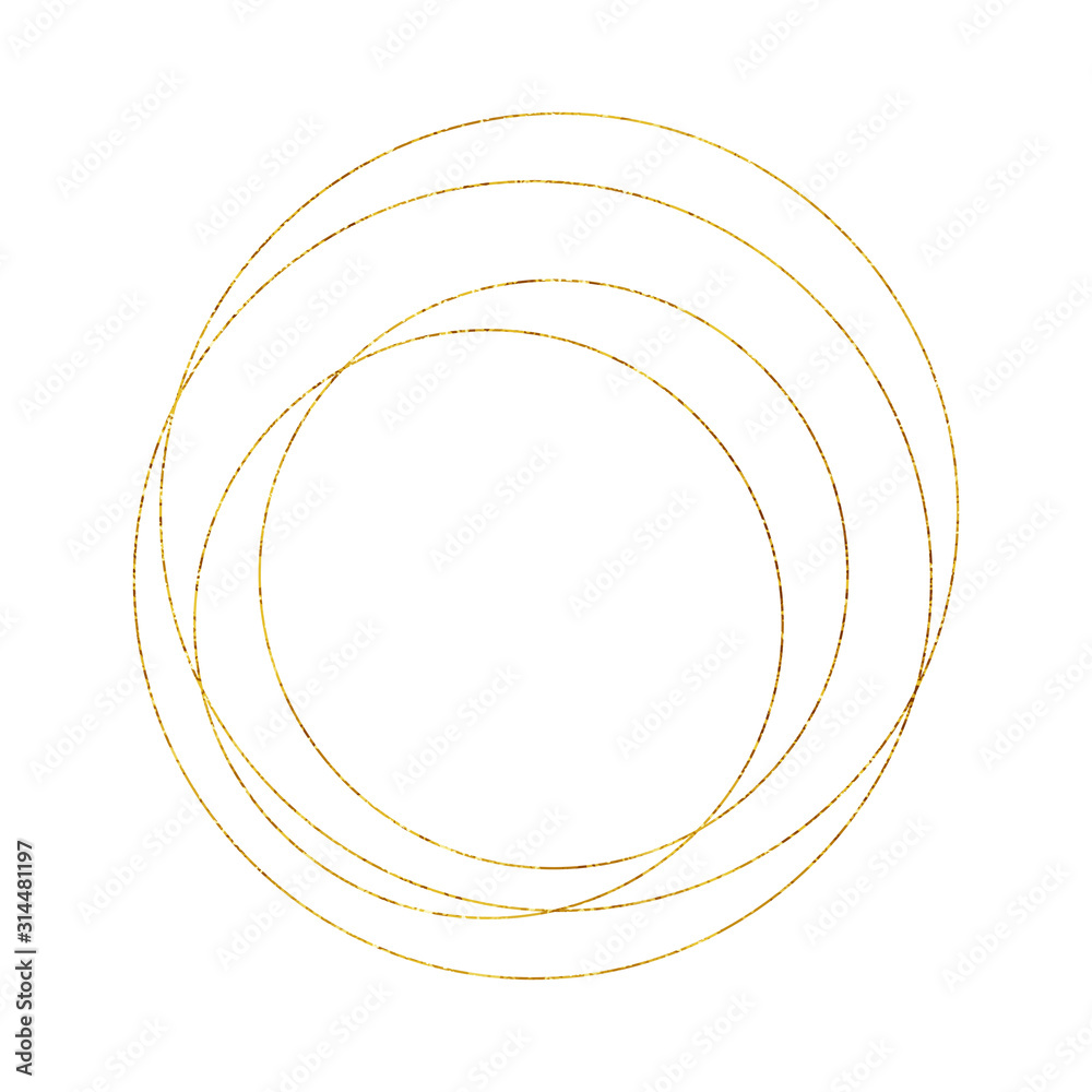 Gold Geometric Crystal Frame with Detailed Vector Foil Texture ...