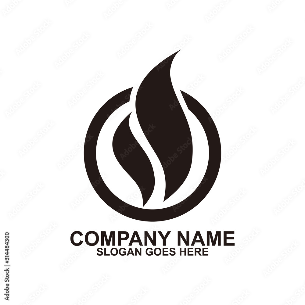 Flame With Letter O Logo Design Stock Vector Adobe Stock