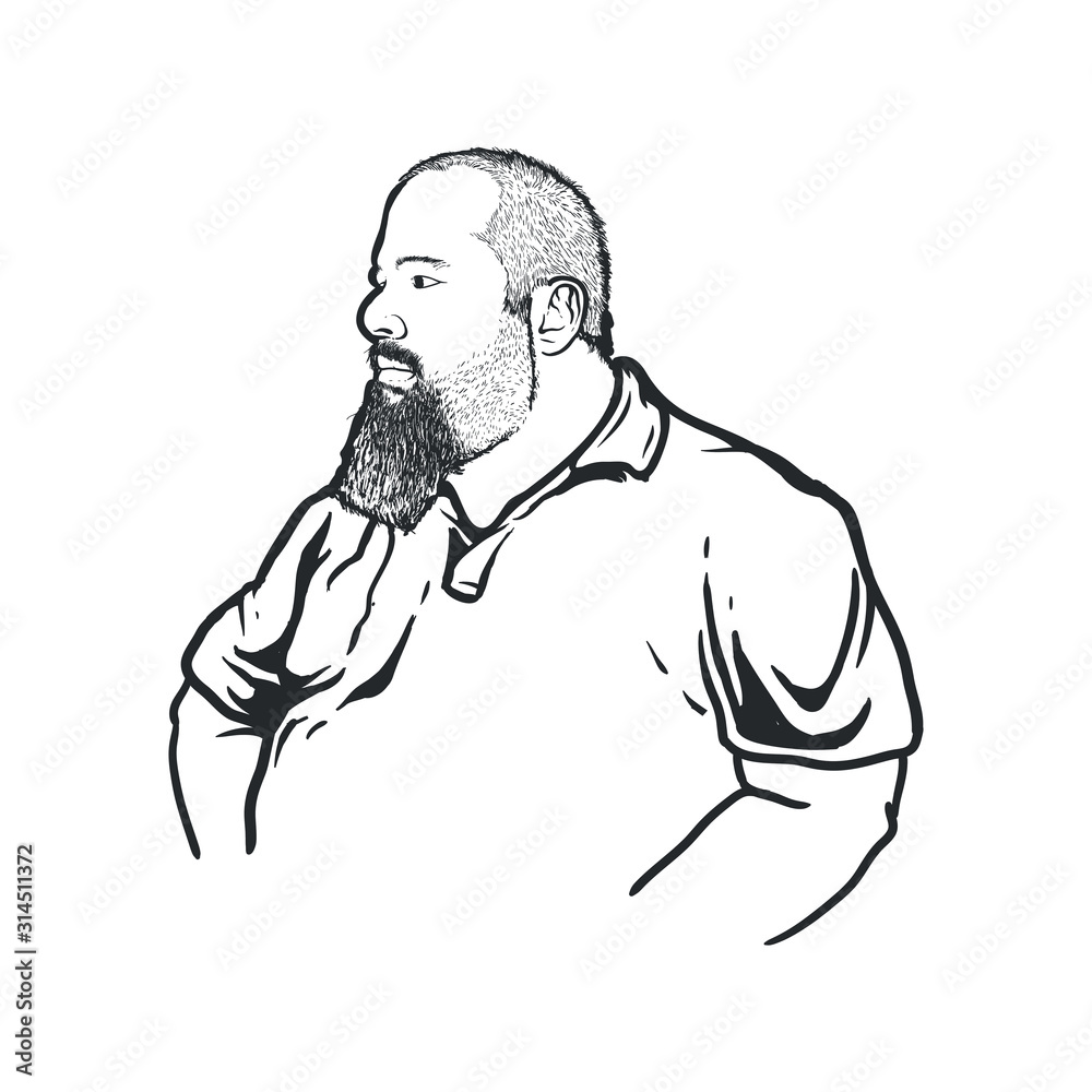 fat man vector illustration Stock Vector | Adobe Stock