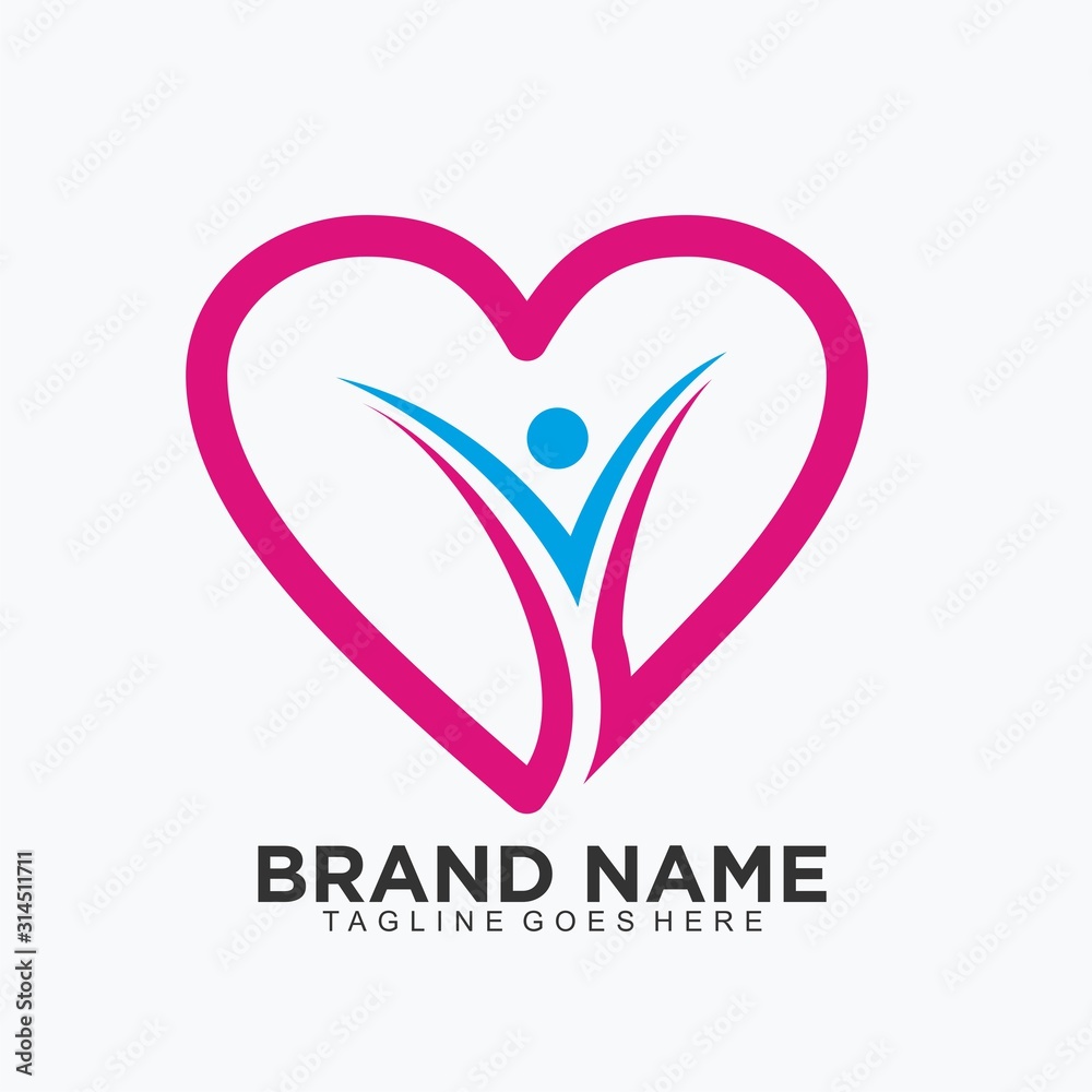 Love vector design heart icon symbol and logo template Stock Vector ...