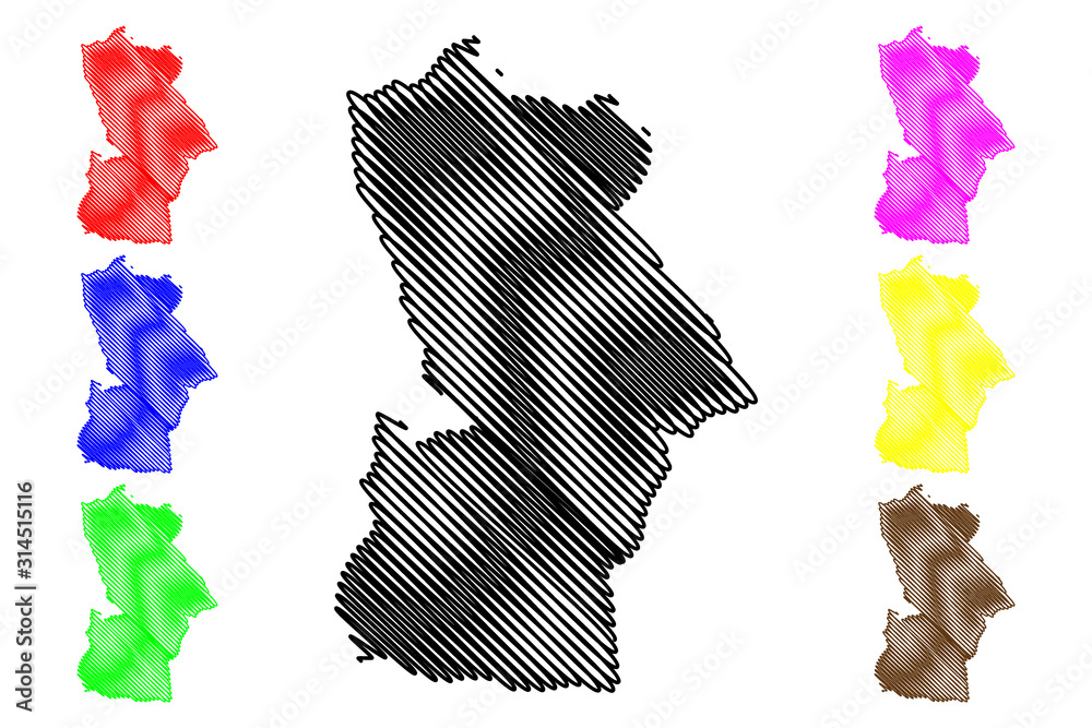 Khovd Province (aimags, Provinces of Mongolia) map vector illustration ...