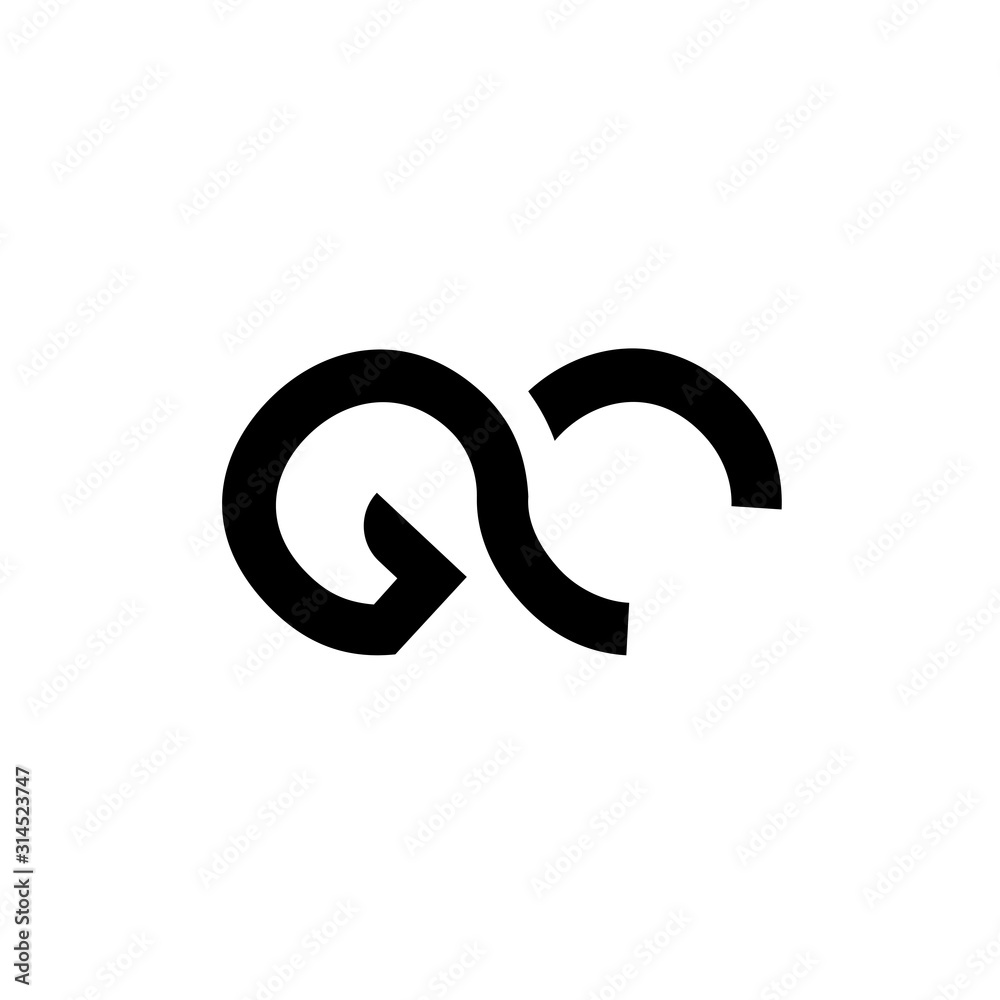 Initial GC Letter Linked Logo. GC letter Type Logo Design vector ...