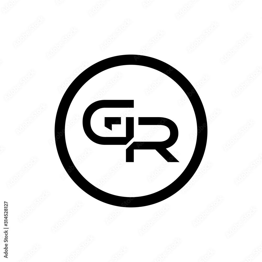 Initial GR Letter Linked Logo. GR letter Type Logo Design vector ...