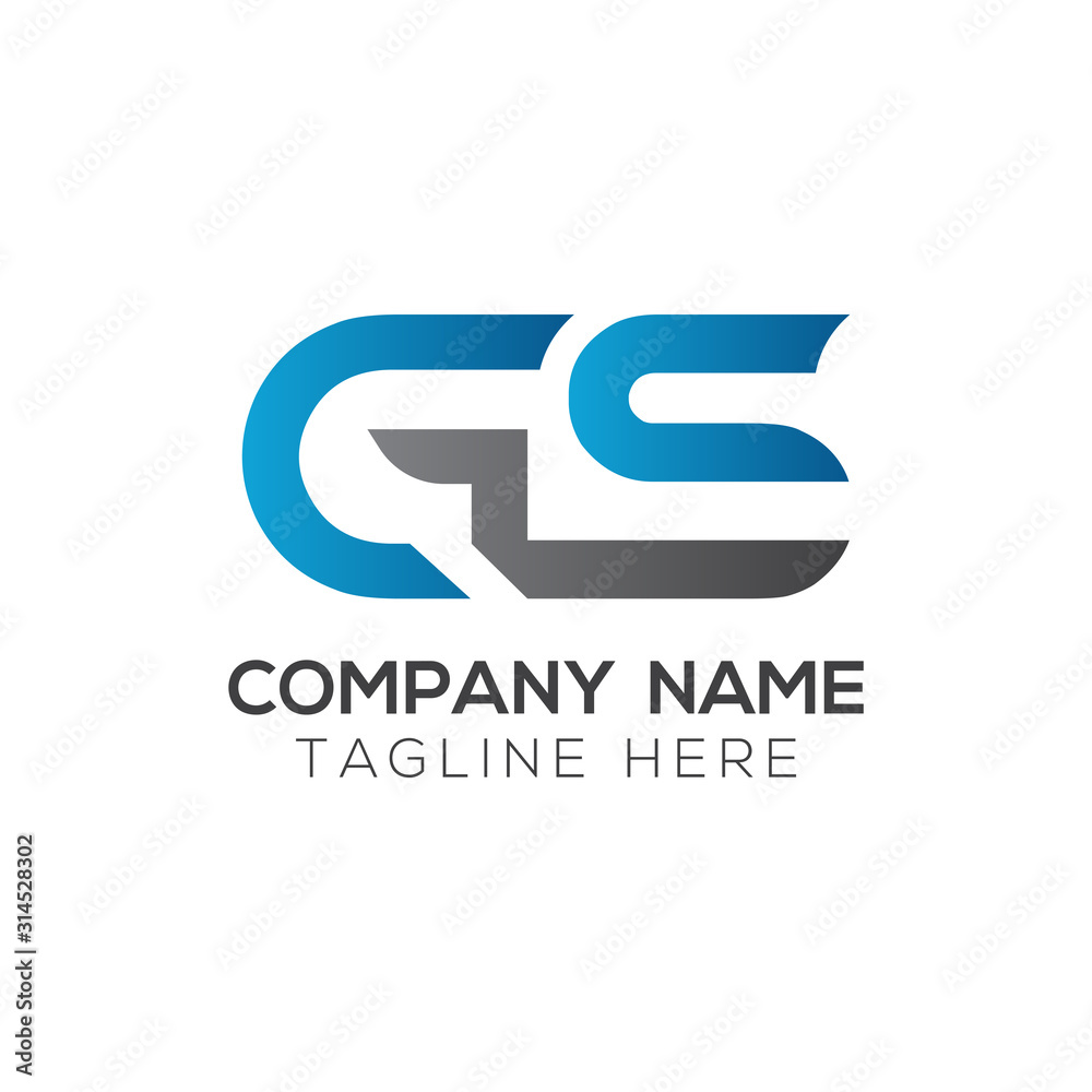 Initial GS Letter Linked Logo. GS letter Type Logo Design vector ...