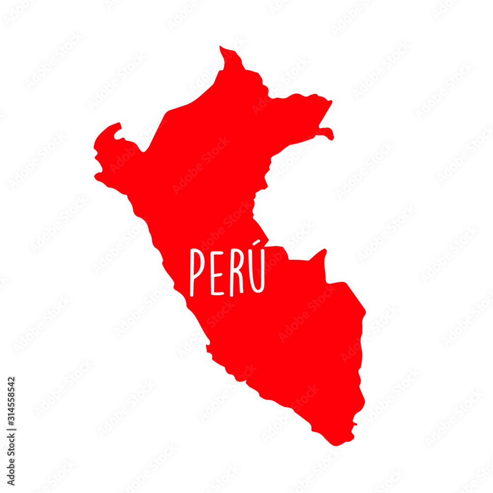 Mapa del Perú Stock Vector | Adobe Stock