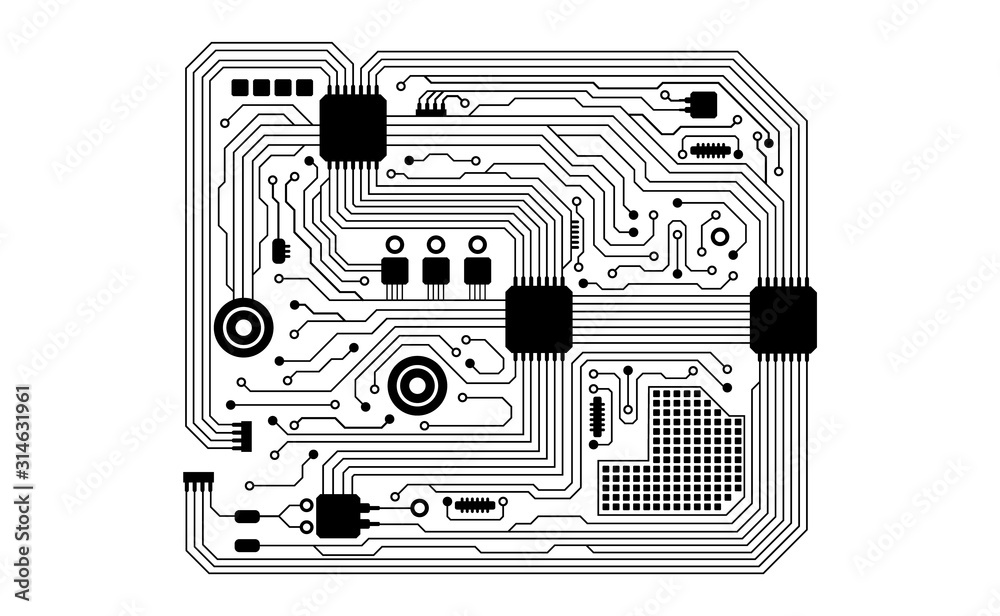 Vector circuit board background technology. illustration Stock Vector ...