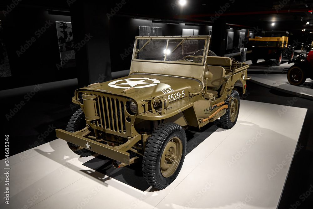 Willys MB 1944. U.S. Army Truck. All terrain vehicle of the Second ...