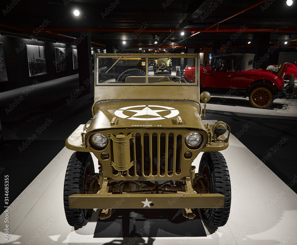 Willys MB 1944. U.S. Army Truck. All terrain vehicle of the Second ...