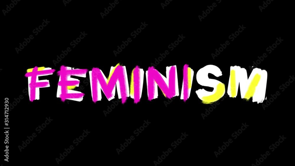 feminism text animated wallpaper,female empowerment,hand drawn stop ...