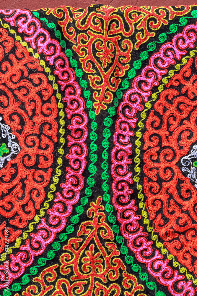 Texture of Nepalese national fabric, background Stock Photo | Adobe Stock