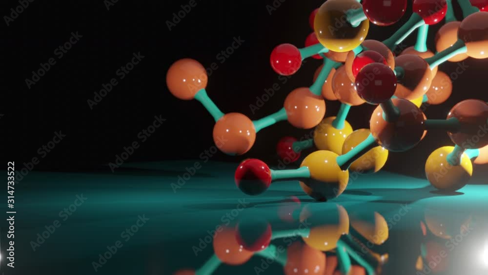 physics molecule model. Science or medical background with molecules ...